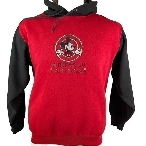 Disney | Shirts | Vintage Disney Mickey Mouse Embroidered Hoodie Plaid ...